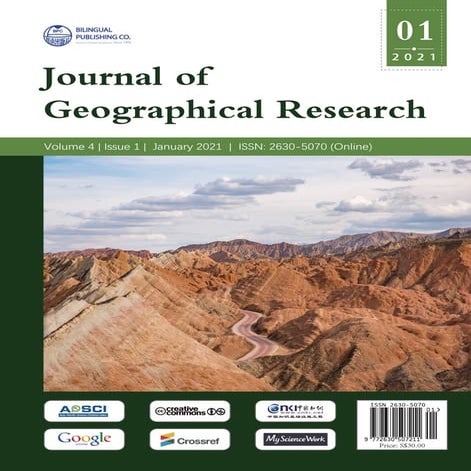 Journal of Geographical Research | Vol.4, Iss.1 January 2021 | PDF