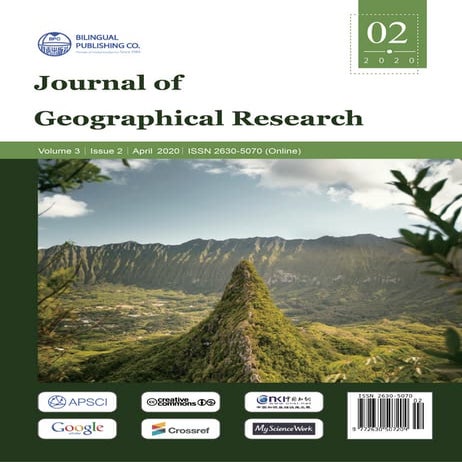 Journal of Geographical Research | Vol.3, Iss.2 April 2020 | PDF