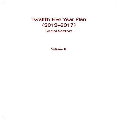The 12th Five Year Plan - Volume 3 | PDF