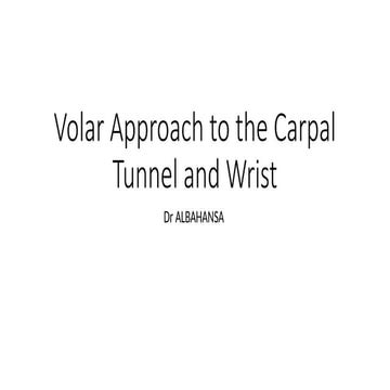 Volar Approach to the Carpal Tunnel and Wrist.pptx