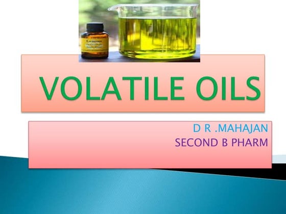 Essential oil | PPT