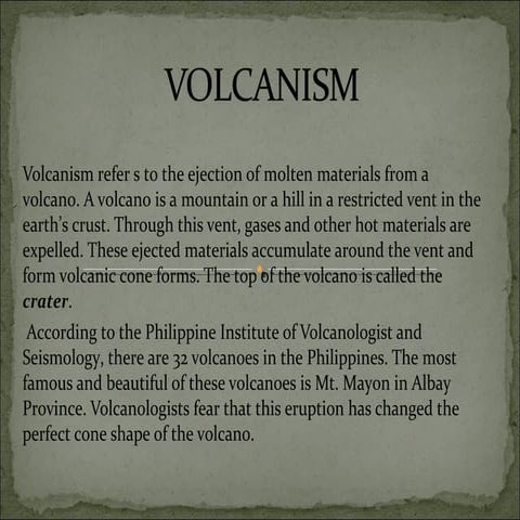 Volcanism | PPT