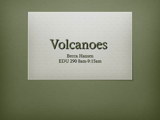 Lecture volcanoes. | PPT