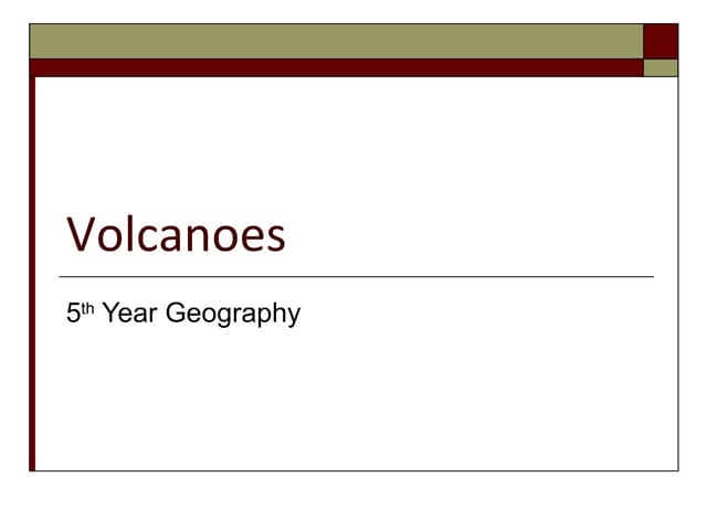 Volcanoes | PPTX