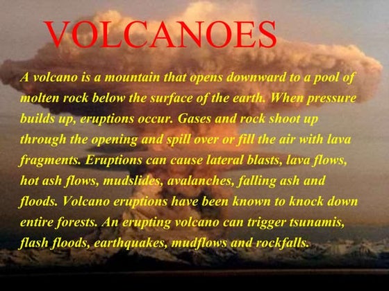 Presentation on volcanos | PPT