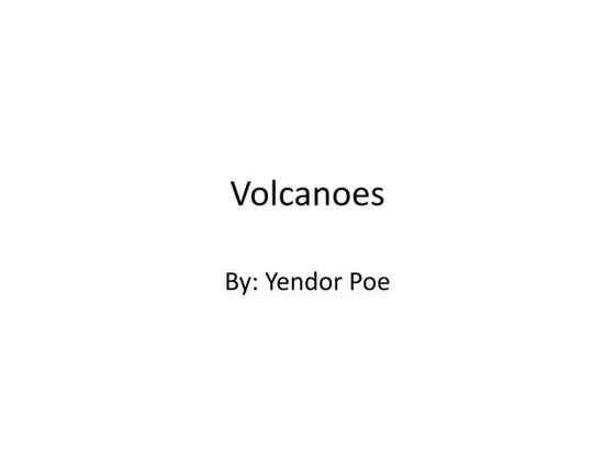 Volcanic Eruption | PPT