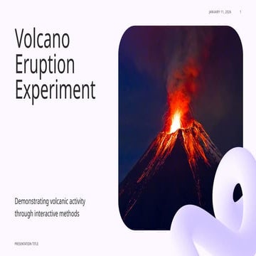 Introduction to Volcano Eruption Experiment | PPTX