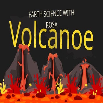 Volcano Science Educational Presentation in Black and Yellow ...
