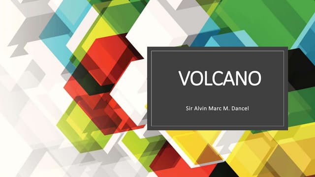 Volcano unit 3 module 1 (Grade 9 Science) | PPTX