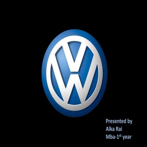 Volkswagen | PPTX | Automotive Industry | Industries