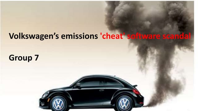 Volkswagen Emission Scandal | PPTX