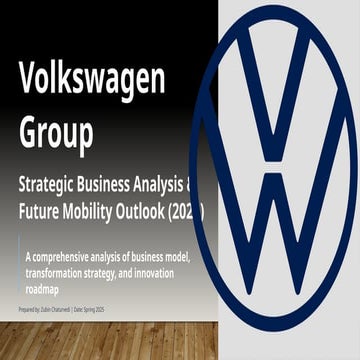 Volkswagen Group: Strategic Business Analysis & Future Mobility Outlook ...