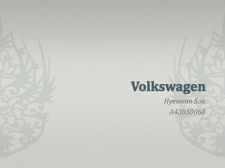 Volkswagen ppt