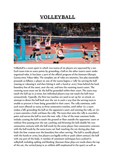 Introduction to Volleyball PPT