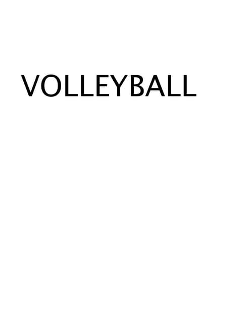 Basic Volleyball Skills | PPTX