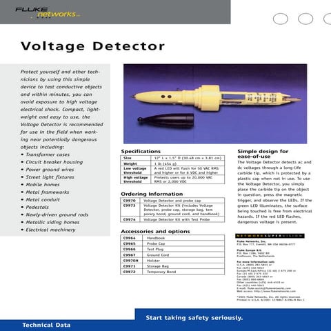 Voltage Detector - Technical Data | PDF