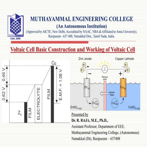 Voltaic Cell Basic Construction and Working of Voltaic Cell | PDF