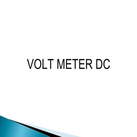 Voltmeter dc | PPT
