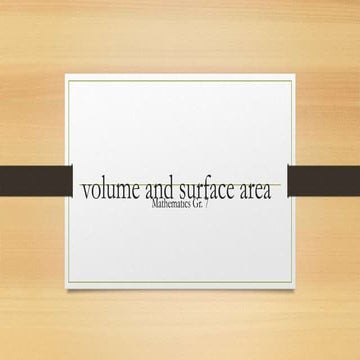 Volume | PPT