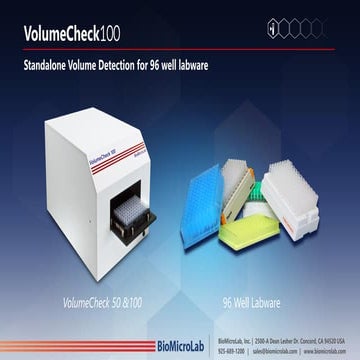 Volume check 100 overview | PDF