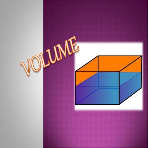 VOLUME, 6th std., Learning material | PPT