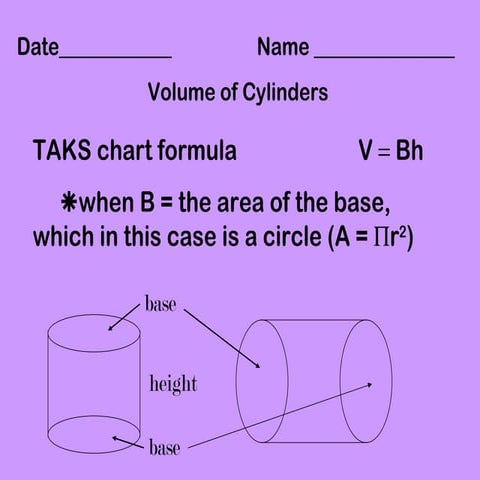 Volume of Cylinders | PPT