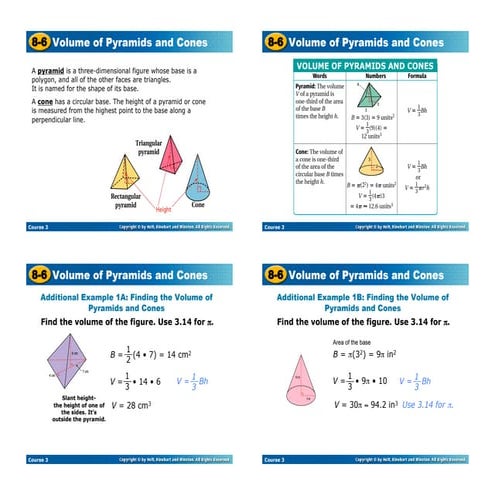 Volume pyramid notes | PDF
