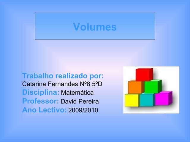 Volume- Mathematics | PPT