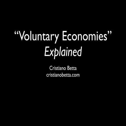 Voluntary Economics - Explained | PDF