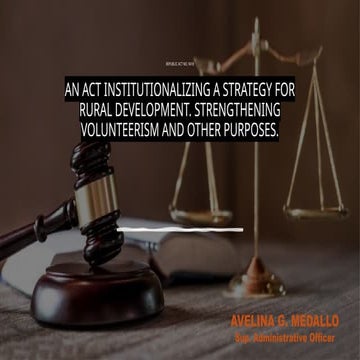 VOLUNTEER-ACT of 1918 President Gloria Macapagal-Arroyo | PPTX