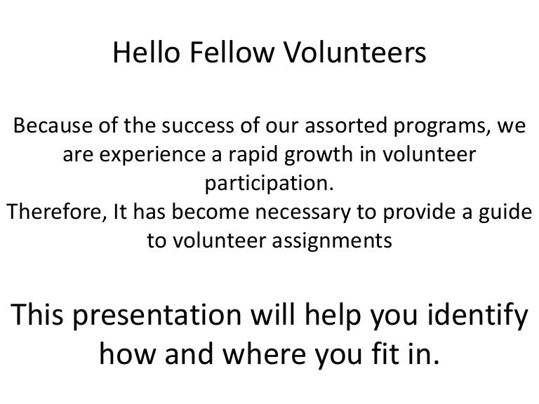 Volunteer Work Examples For Students