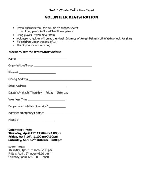 Parent volunteer form | PDF