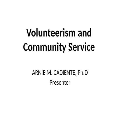 volunteerism | PPTX