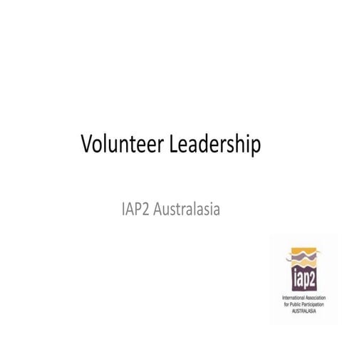 Volunteer leadership | PPTX