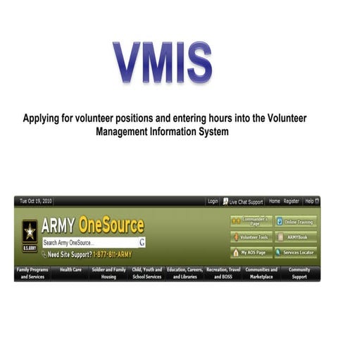 Volunteer management information system tutorial FRSA 710 2-87 3BCT | PPT