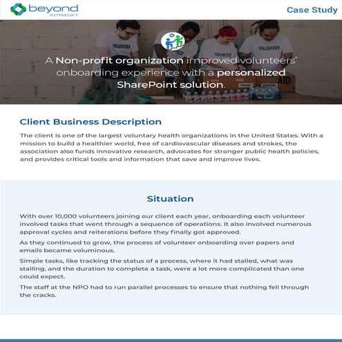 Volunteer onboarding case study | PDF
