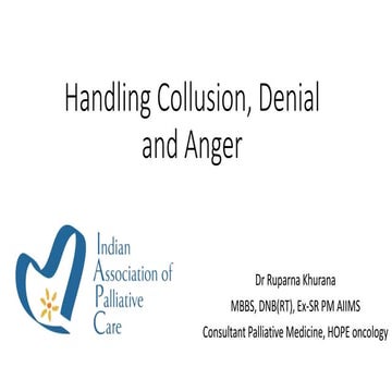 Handling collusion, anger and denial in Palliative care | PPTX