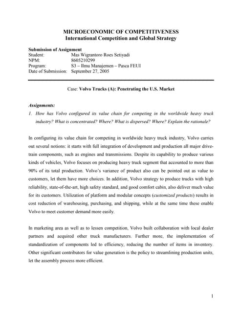 Village volvo case study solution | PDF