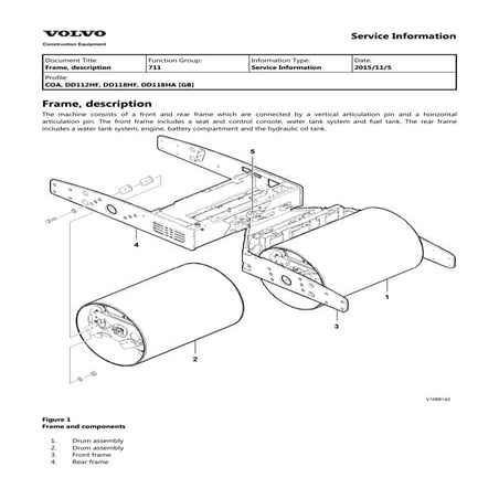 Volvo dd112 hf asphalt compactor service repair manual | PDF