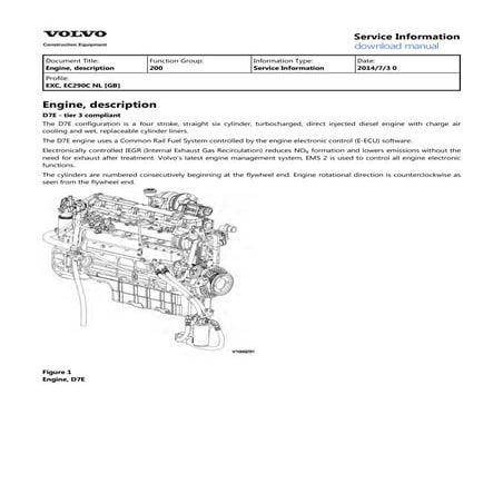 Ec210C L Volvo Excavator Repair Manual.pdf