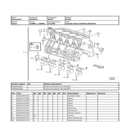 Volvo EC55C Compact Excavator Parts Catalogue Manual (SN 110001 and up).pdf