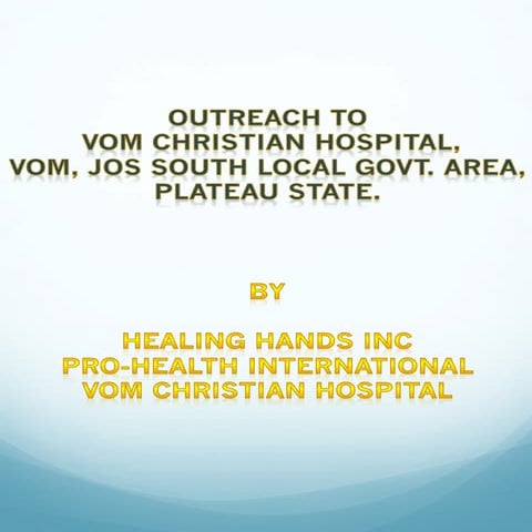 Vom hospital system strengthening | PPT
