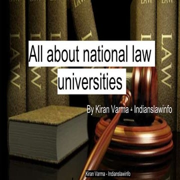 All about national law universities | PPTX