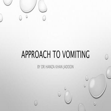 Approach to vomiting in the neonates nicu | PPTX