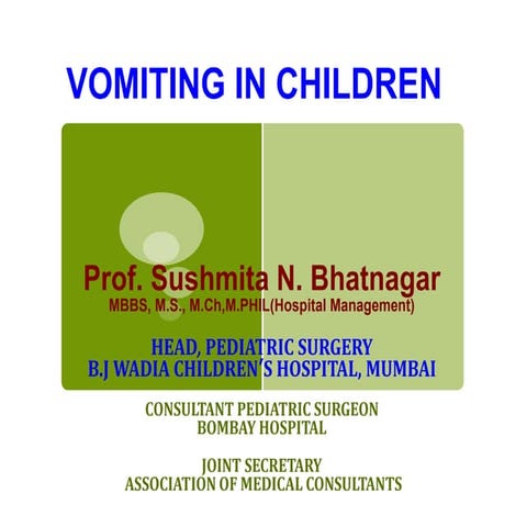 Vomiting in children | PPTX