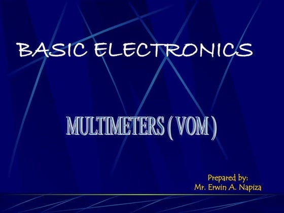PARTS OF MULTIMETER/MULTITESTER AND ITS USES.pptx | Science