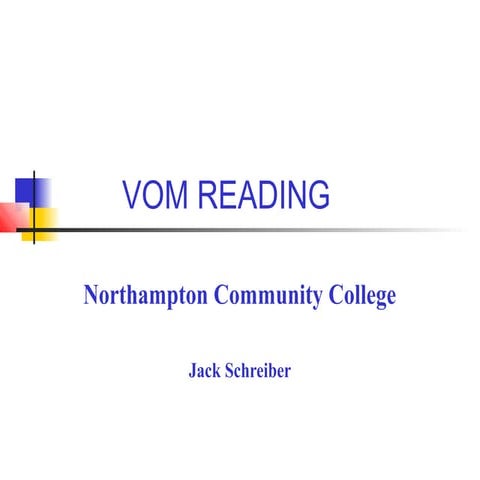 Vom reading | PPT