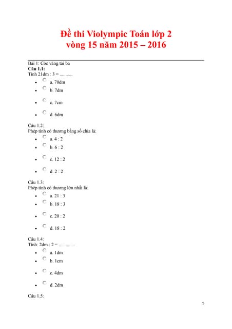 Vong 8 lop 220152016 | PDF