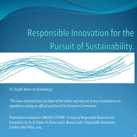 Responsible Innovation for the pursuit of Sustainability | PPTX