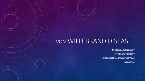 Von Willbrand Disease. What's new ?.pptx